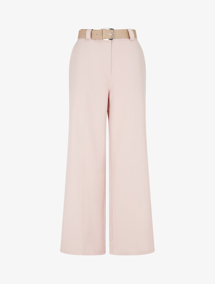 Pantalon ample à motif rayé - Rose | Stand-Prive